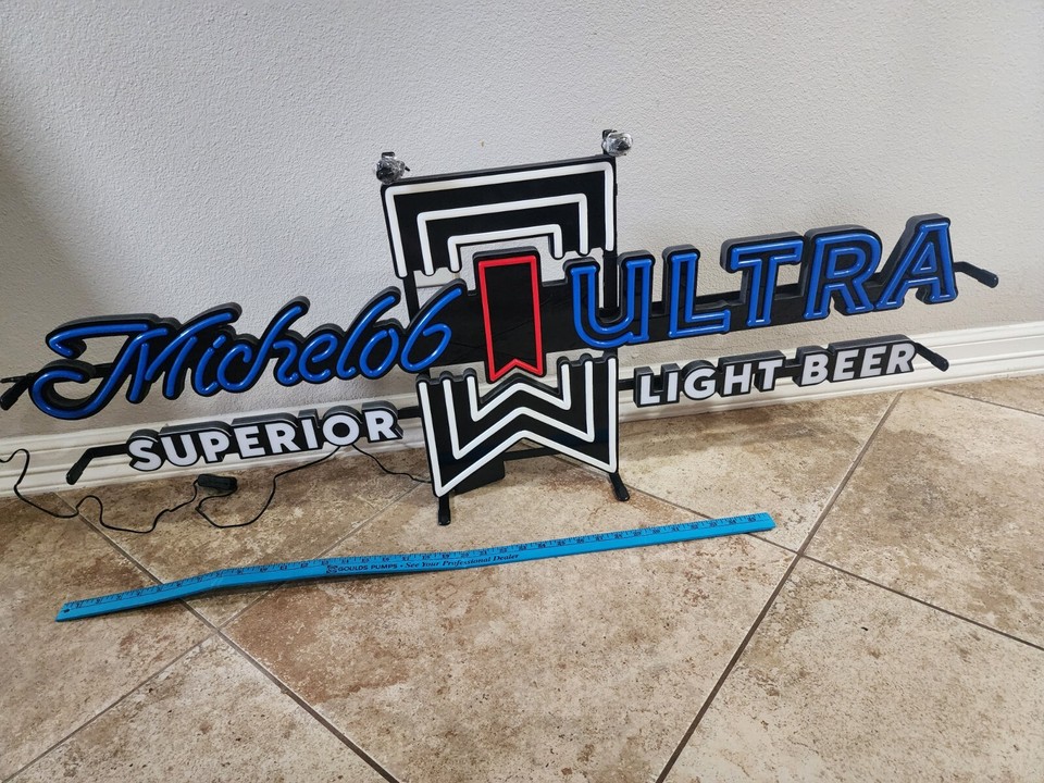 Michelob Ultra Superior Light Beer LED Sign Motion Animated Bar Sign 46 ...