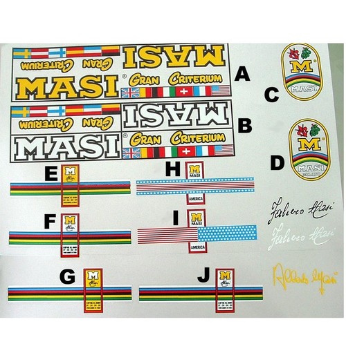Masi GC decals USA or Italy choices for Campagnolo | eBay
