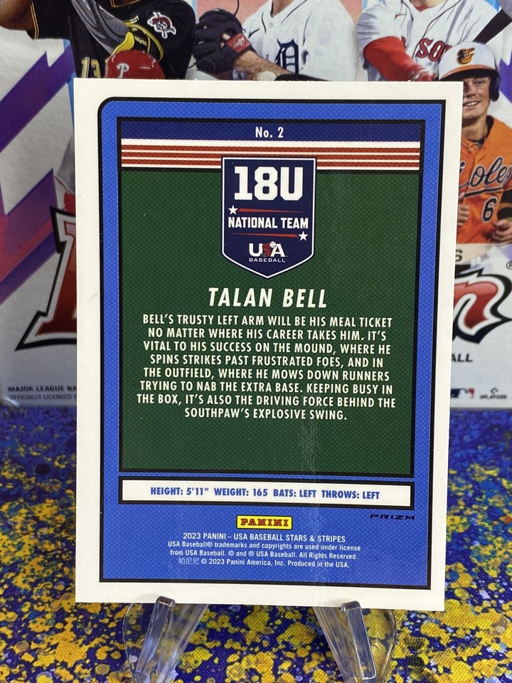 Talan Bell 2023 Panini USA Stars STARS PRIZM PARALLEL 18U Rookie #2 | eBay