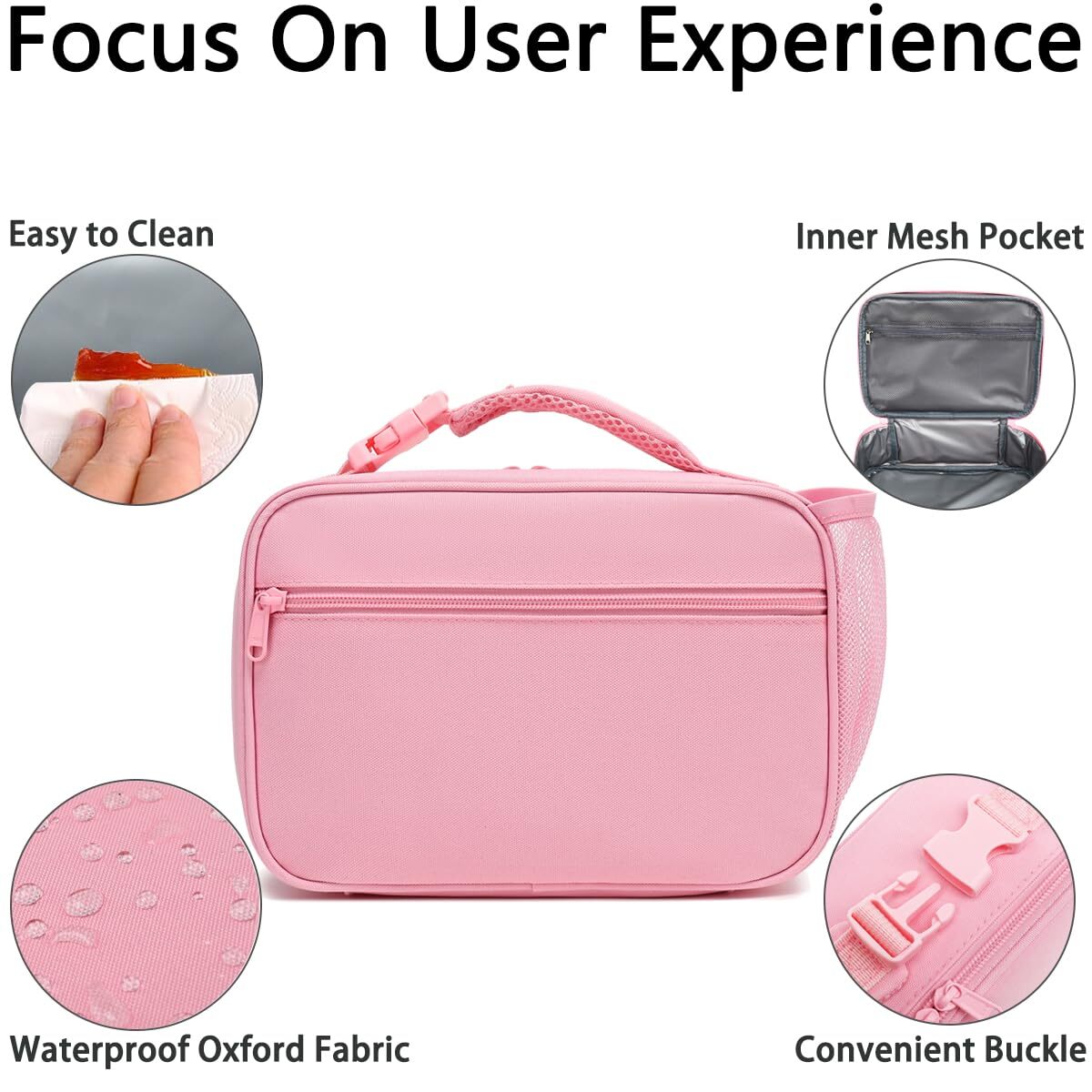 Insulated Lunch Box For School Thermal Reusable Durable Freezable Lunch ...