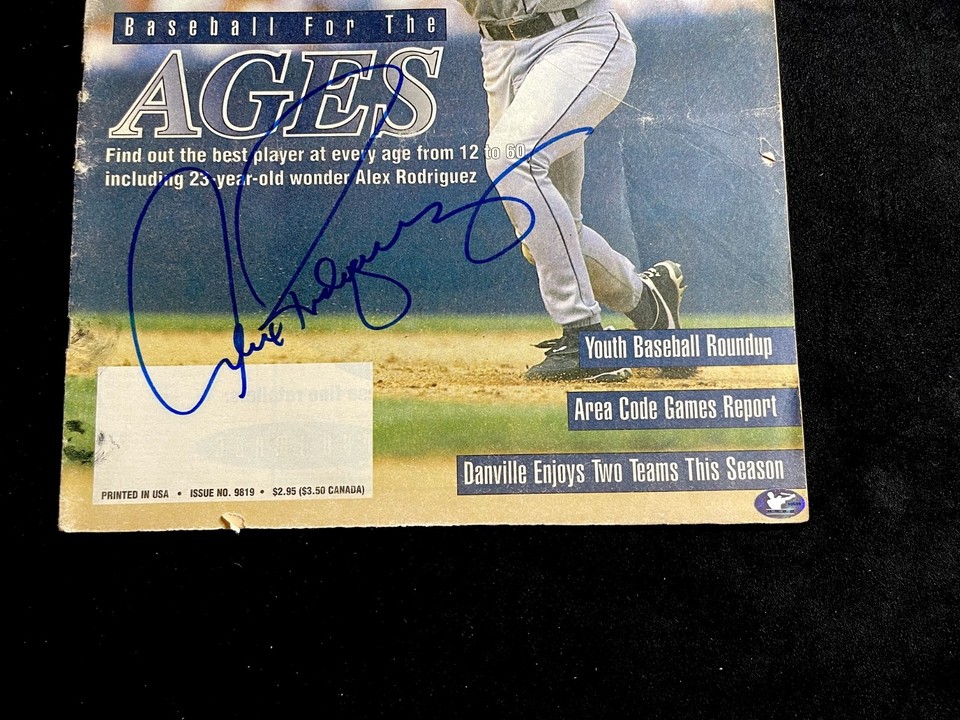 ALEX RODRIGUEZ Autograph -signed Baseball America magazine -MARINERS ...