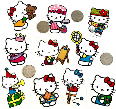 HELLO KITTY Stickers Waterproof Large Kawaii Lot for Laptop Cell Phone ...