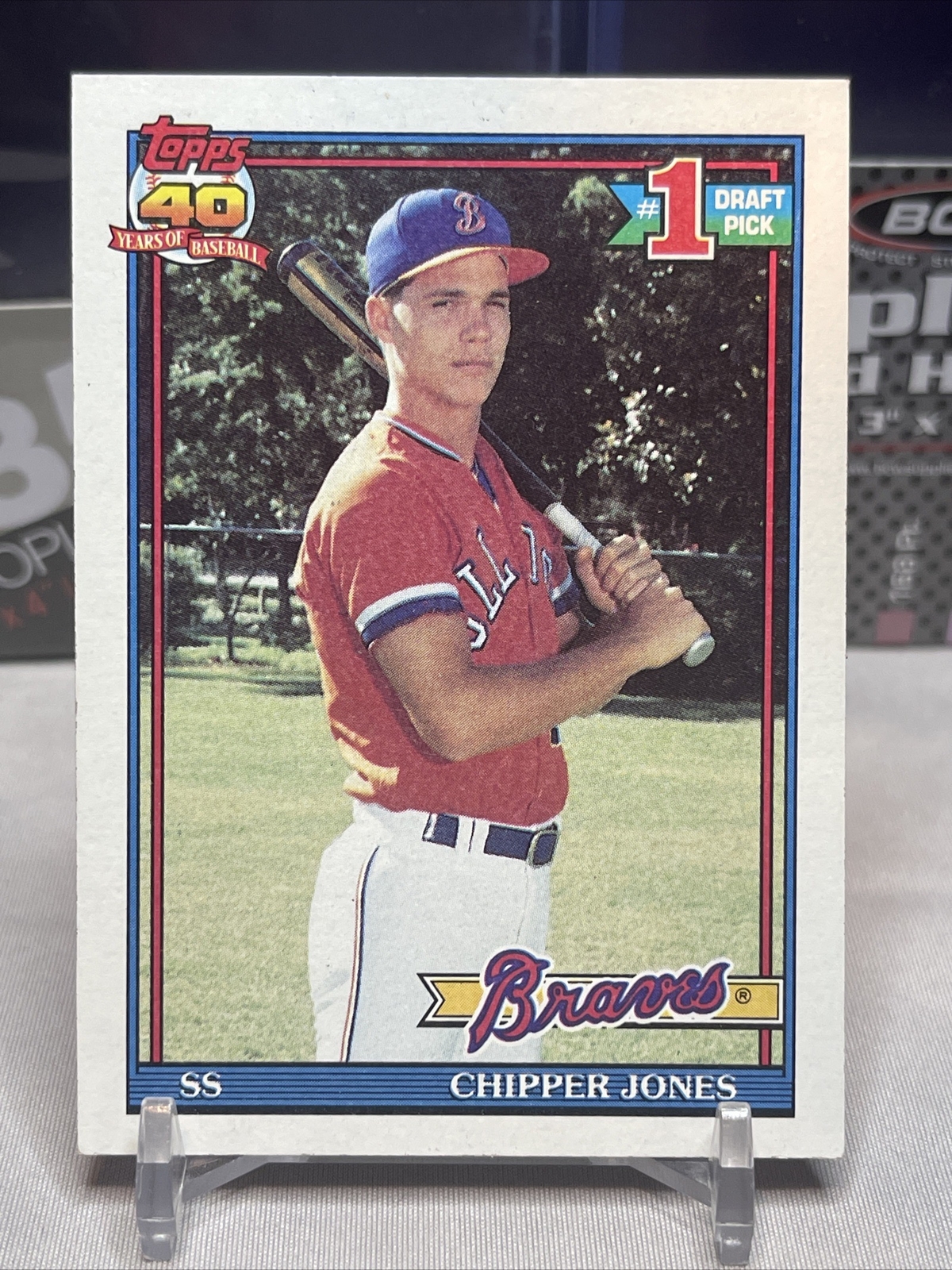 1991 Topps Baseball #333 Chipper Jones #1 Draft Pick HOF Rookie Card | eBay