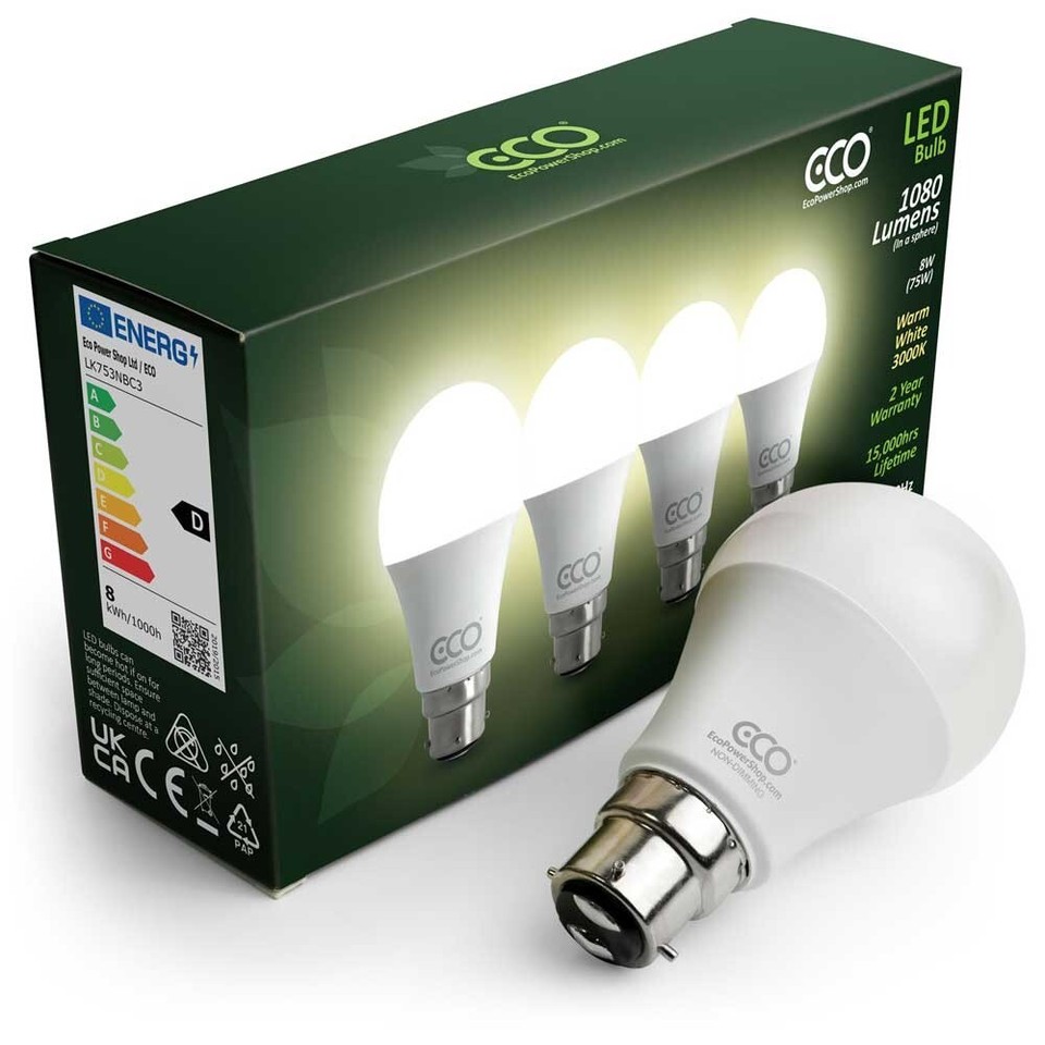 ECO 3 Pin BC3, Energy Saving LED Light Bulb, 75W Equivalent, Energy ...