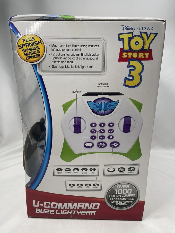 DISNEY PIXAR TOY STORY 3 U COMMAND BUZZ LIGHTYEAR REMOTE CONTROL NOS ...