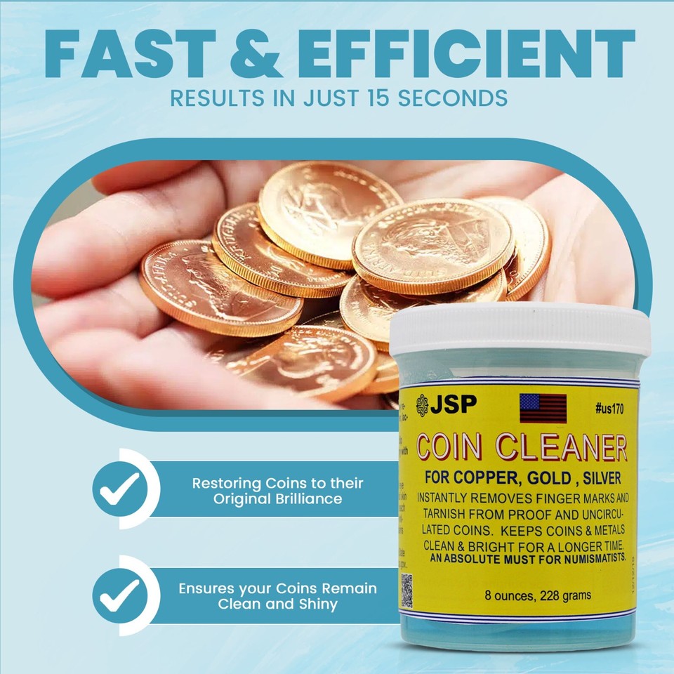 JSP Super Coin Cleaner and Duller Copper Coins Darkener Patina Antique ...