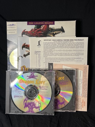 Dragon Lore 1994 Mindscape PC Game FULL BOX DOS CIB Free Fast Shipping! 24294114915| eBay