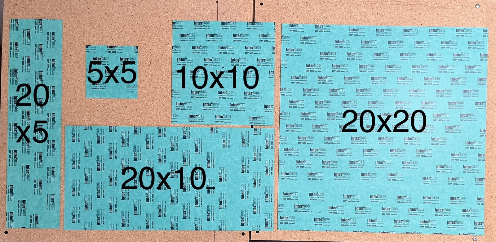 .020" Thickness Interface Solutions CMP-4000 gasket material in various sizes | eBay