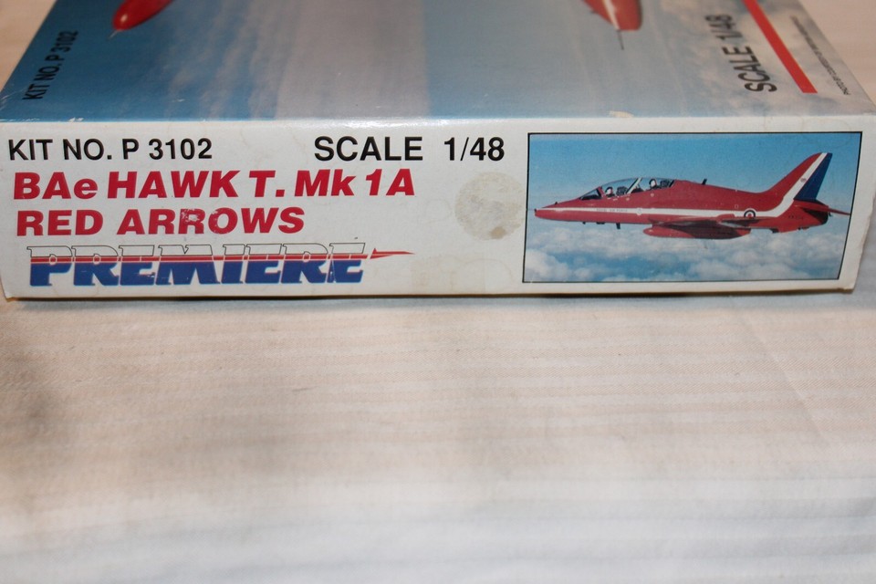 1/48 Scale Premiere, BAe Hawk T. Mk 1A Red Arrow Jet Model Kit #3102 BN ...
