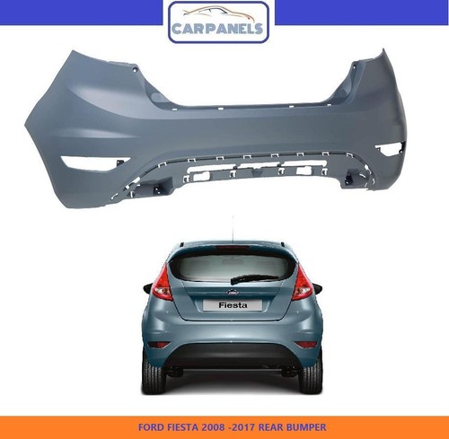 FORD FIESTA REAR BUMPER MK7 2008 - 2017 PRIMED READY TO PAINT OEM SPEC ...