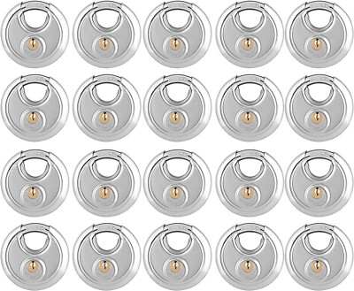 Lot of 20 Keyed Different DISC PADLOCK 70mm Stainless Steel Storage ...