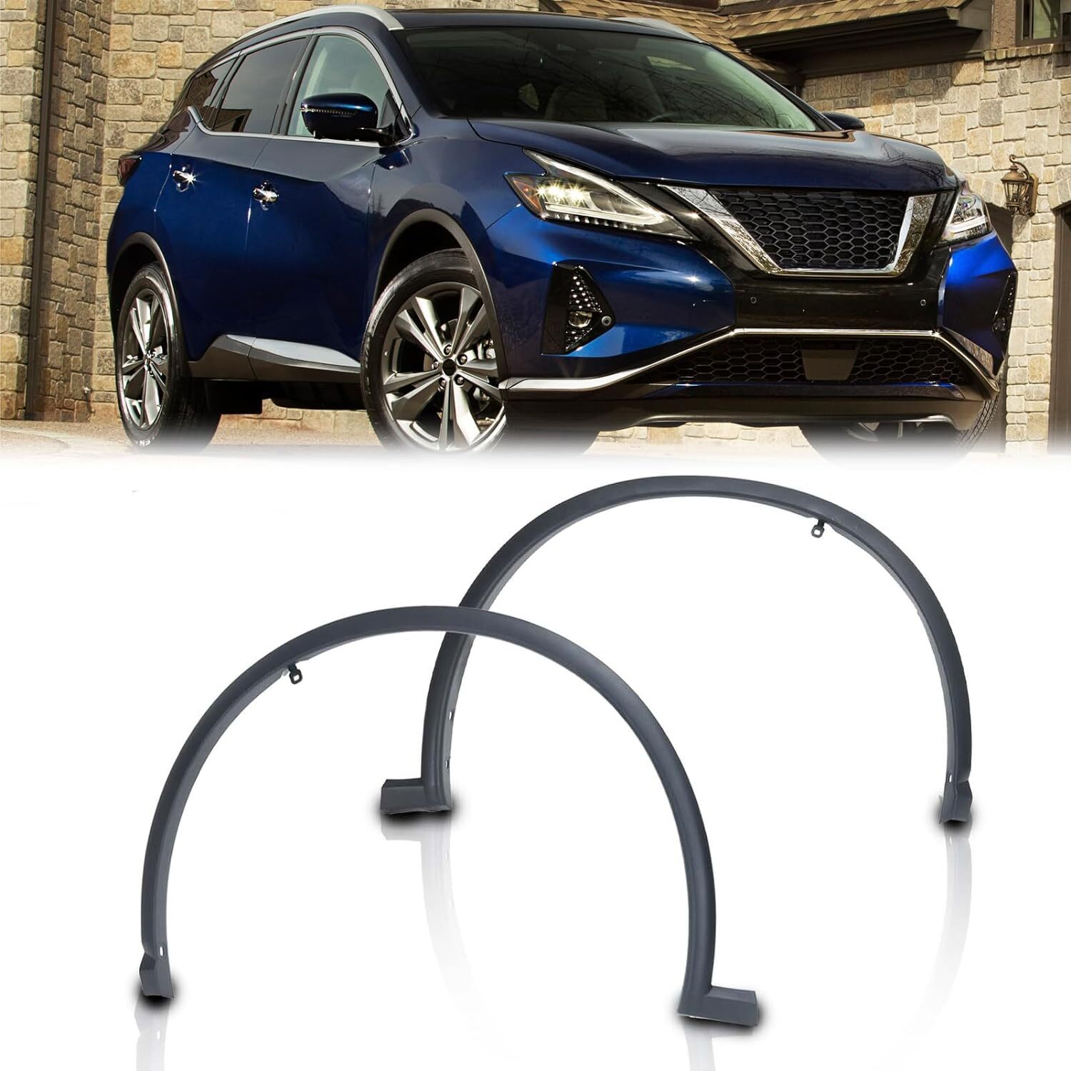 Fender Trim Set For 2015-2021 Nissan Murano Textured Black Molding ...