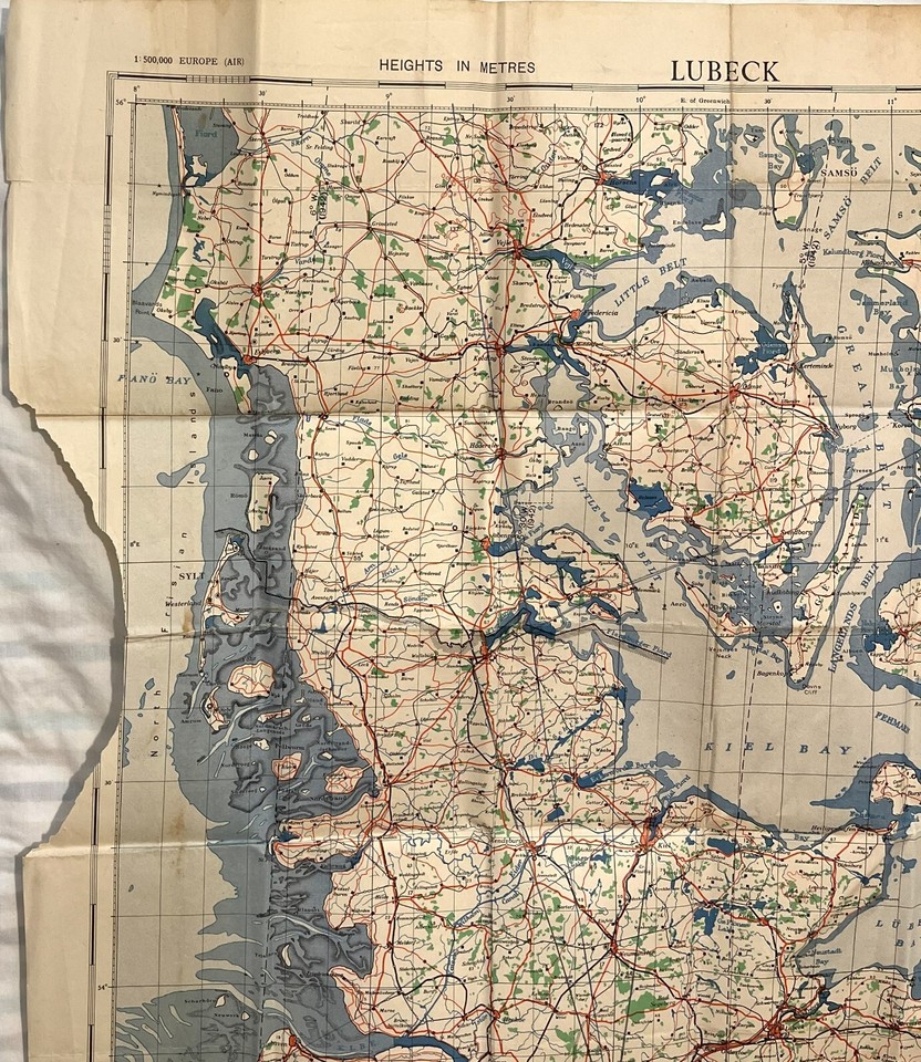 WW2 Vintage Map Lubeck (Air) August 1944 (A1) | eBay UK
