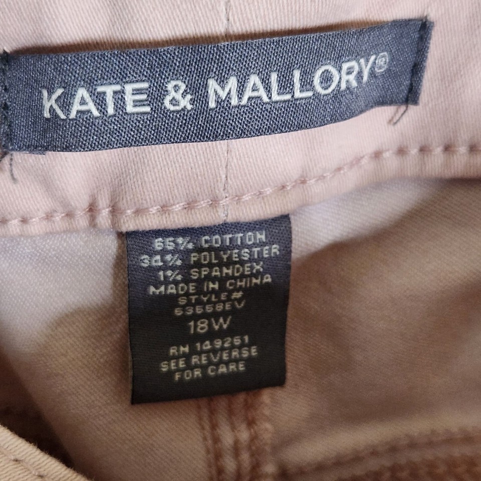 Kate & Mallory Set Of 2 Olive Pale Pink Front Seam Straight Leg Pants ...