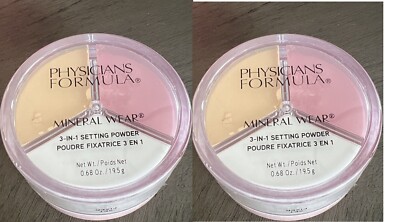 2X Physicians Formula Mineral Wear 3-in-1 Setting Powder Set/Bright ...