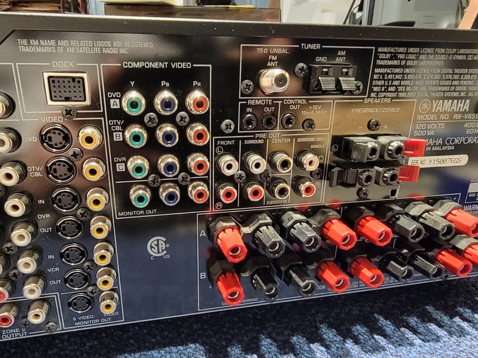 Yamaha Receiver RX-V659 7.1 Home Theater AMP 700watt | No Remote ...