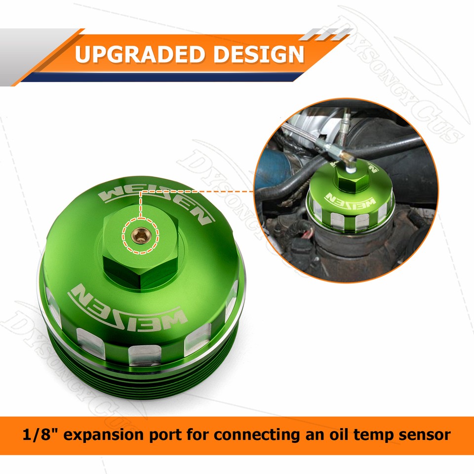 Oil Filter Cap, Fuel Filter Cap & Oil Fill Cap For 03-07 Ford 6.0L ...