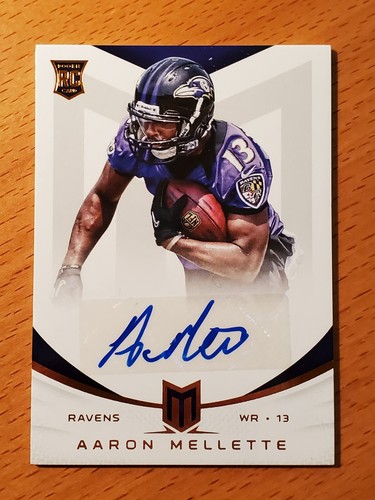2013 Momentum Rookie Auto #102 Aaron Mellette Elon Ravens WR #'d 40/499 ...