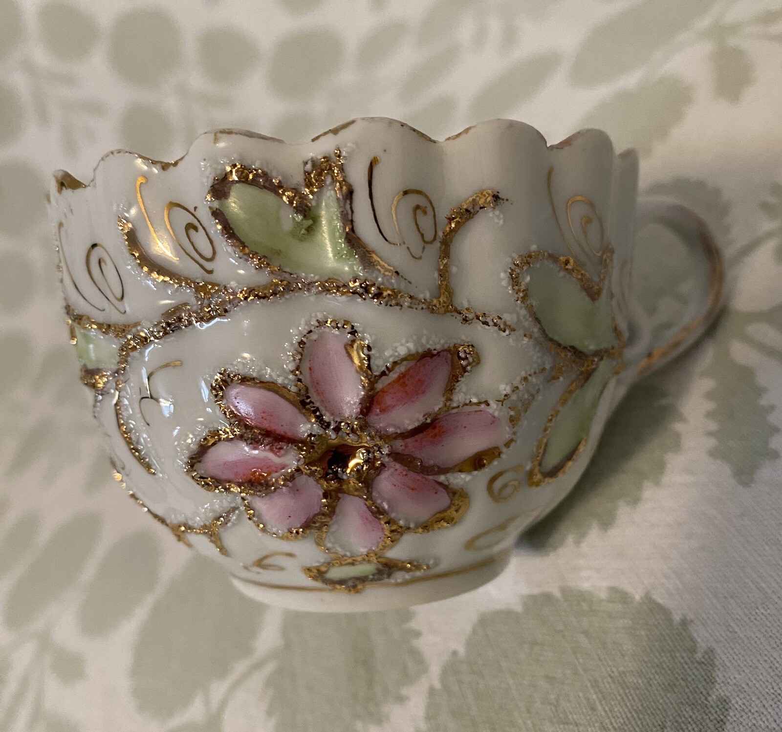 Antique Vintage Austria Porcelain Decorative Tea Cup Pink Gold Accents ...