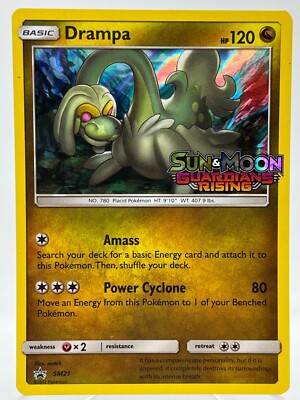 Drampa SM21 Sun & Moon Guardians Rising Prerelease Promo Card Holo ...
