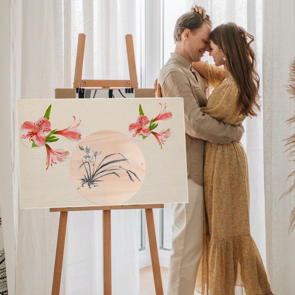 4 Pcs Unfinished Wood Panel Boards Circle Pieces Blank for DIY Canvas ...