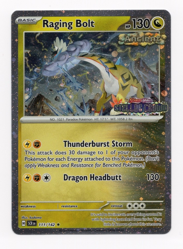 Pokemon Raging Bolt 111/142 Stellar Crown Best Buy Cosmos Holo Promo | eBay