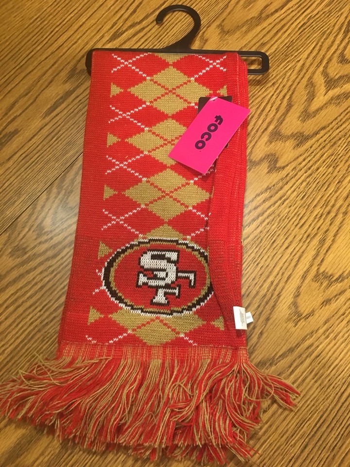 San Francisco 49ers NFL FOCO Reversible Ugly Christmas Scarf NWT | eBay