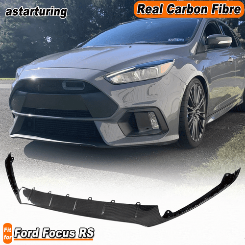 For Ford Focus RS Hatchback 16-18 REAL CARBON Front Bumper Lip Spoiler ...