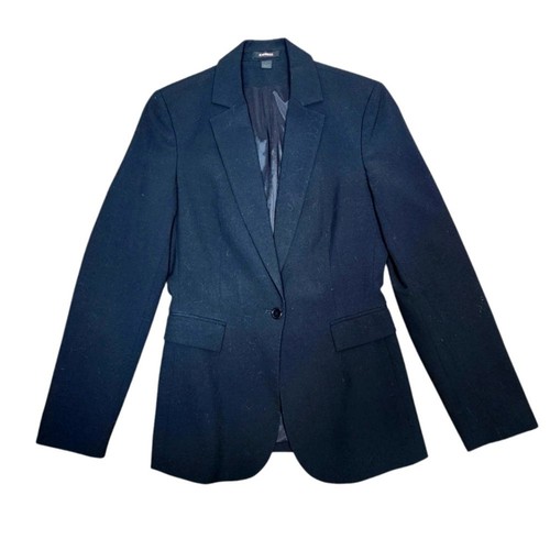 Express Long Line Classic Black Blazer Tuxedo Jacket Stretch Button ...