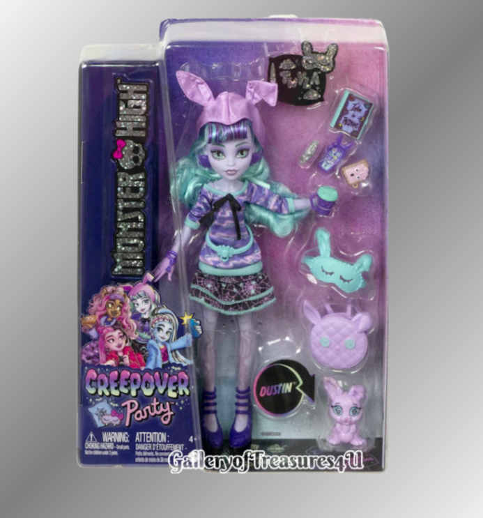 G3 Monster High Creepover Party Twyla Pet Rabbit Dustin Doll Sleepover ...