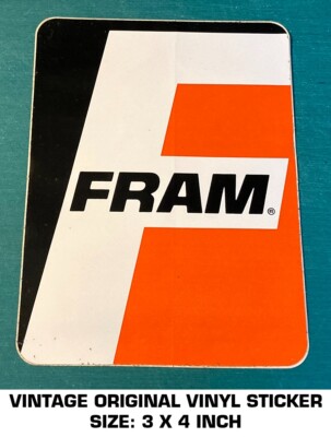 FRAM VINTAGE ORIGINAL VINYL DECAL - NASCAR - DRAG - RACING - NHRA | eBay