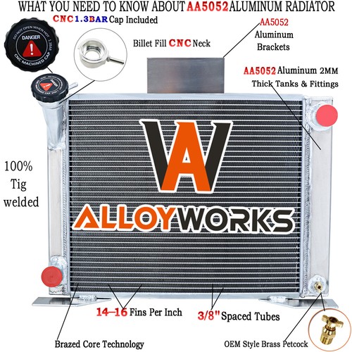 Aluminum 4 Row Radiator Fits Ford Ranger Pickup V8 Engine 2.3L 4.0L ...