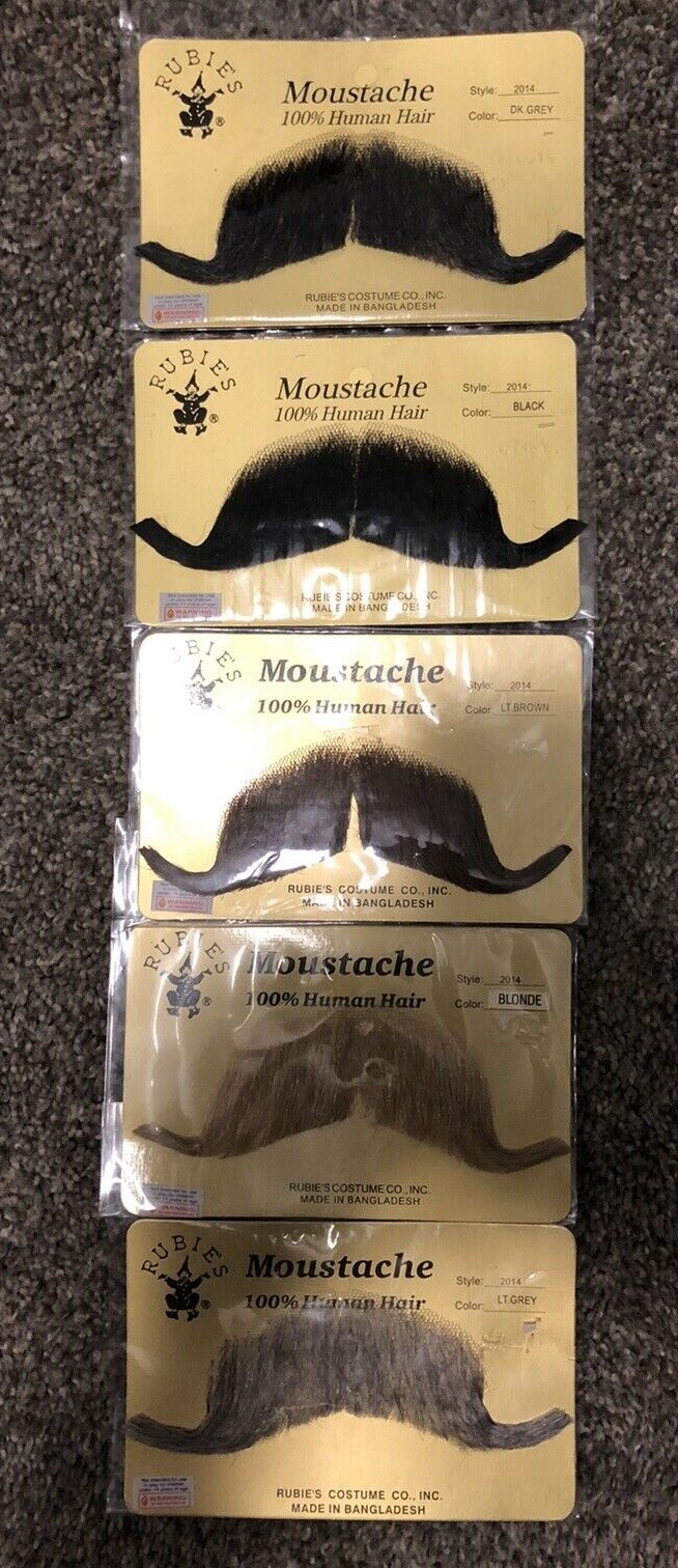 100% Human Hair Moustache Rubies Colonel Major 2014 | eBay