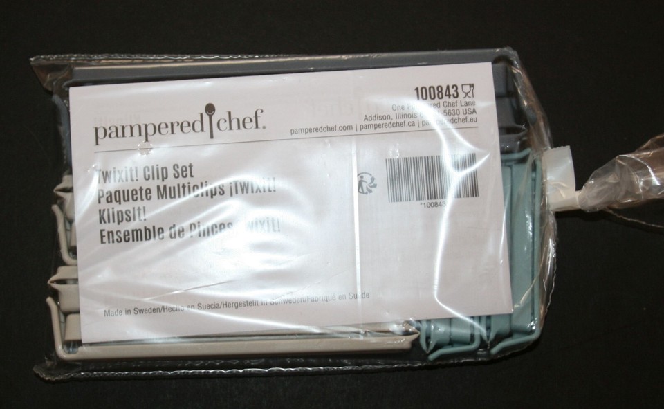 Pampered Chef TWIXIT CLIP SET 10 Pack 3 Sizes Sous Vide Freezer Fridge ...
