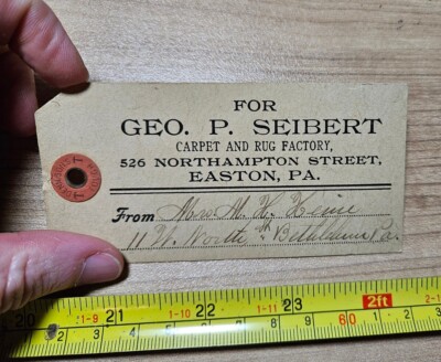 Vintage George Geo. P. Seibert Carpet Rug Easton PA Advertising ...