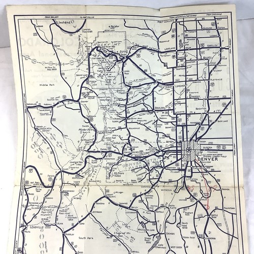 AAA Map Colorado Recreational Areas 1948 Visitor's Guide & Travel ...
