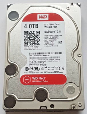 4 TB SATA Western Digital NAS WD40EFRX-68N32N0 5400rpm 64MB 3,5 ...