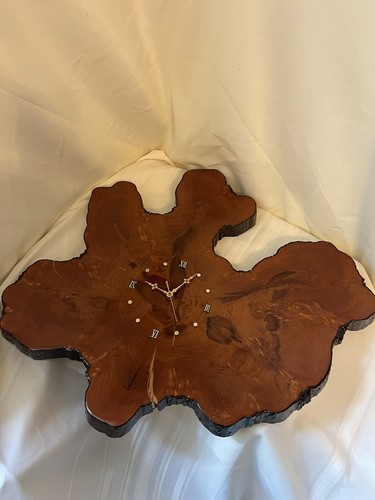 Cypress Tree Wood Slab Wall Clock Vintage - Huge 29” Across | eBay