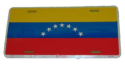 Venezuela 7 Star Flag License Plate 6 X 12 Inches Aluminum New | eBay