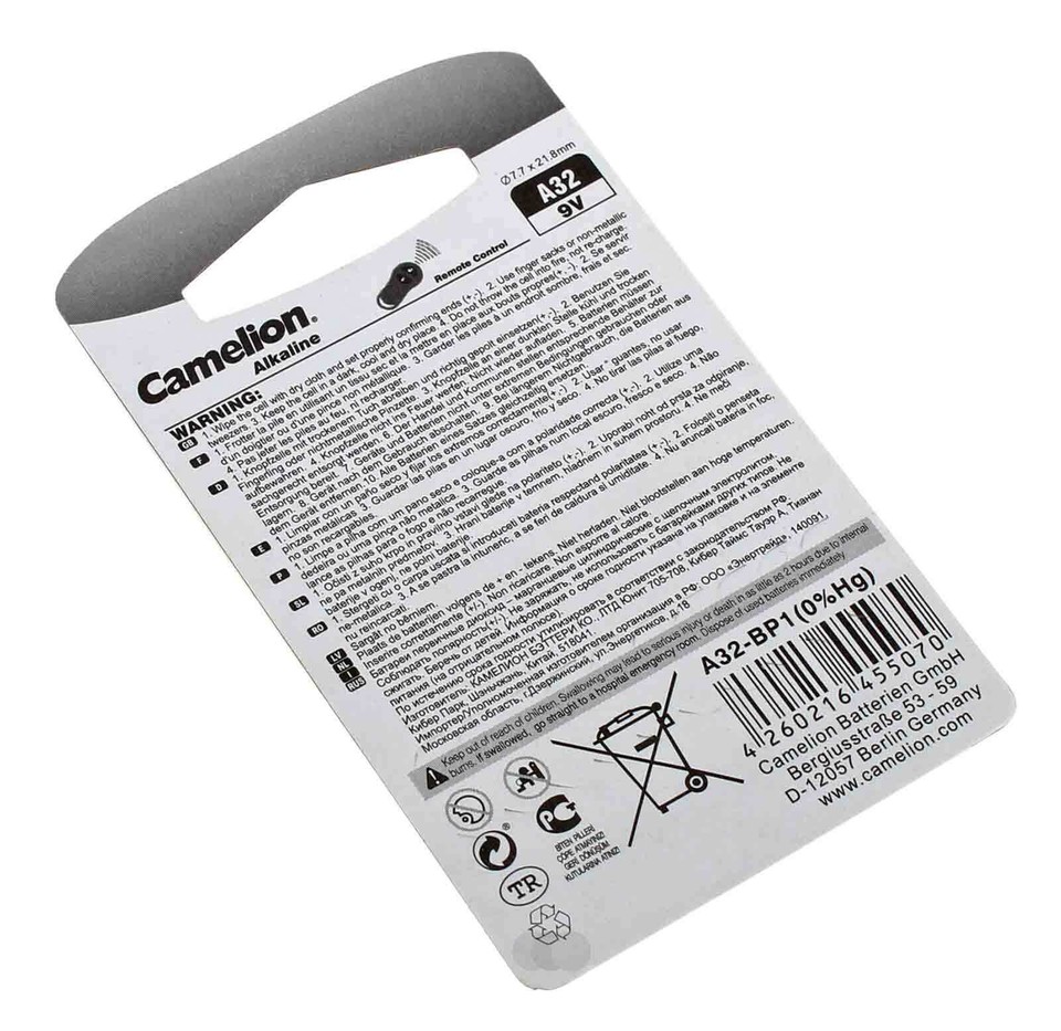 BB 10.24 - Camelion A32 Batterie | LR32A 32AE A32S P32GA EPX32 KX32 ...