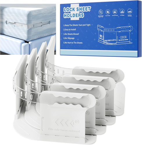 Lock Sheet Holders Keep Sheets Tight Heavy Duty Bed Sheet Holder Corner ...