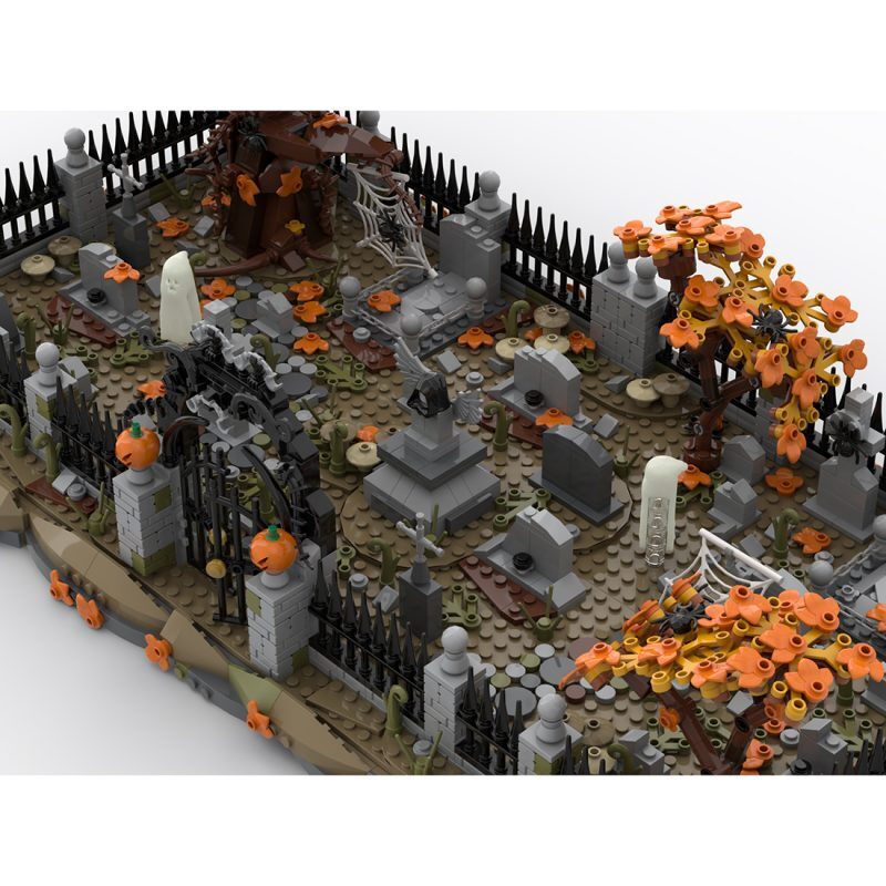 Medieval Haunted Cemetery 2025 Bricks MOC-118177 Building Blocks Toys ...