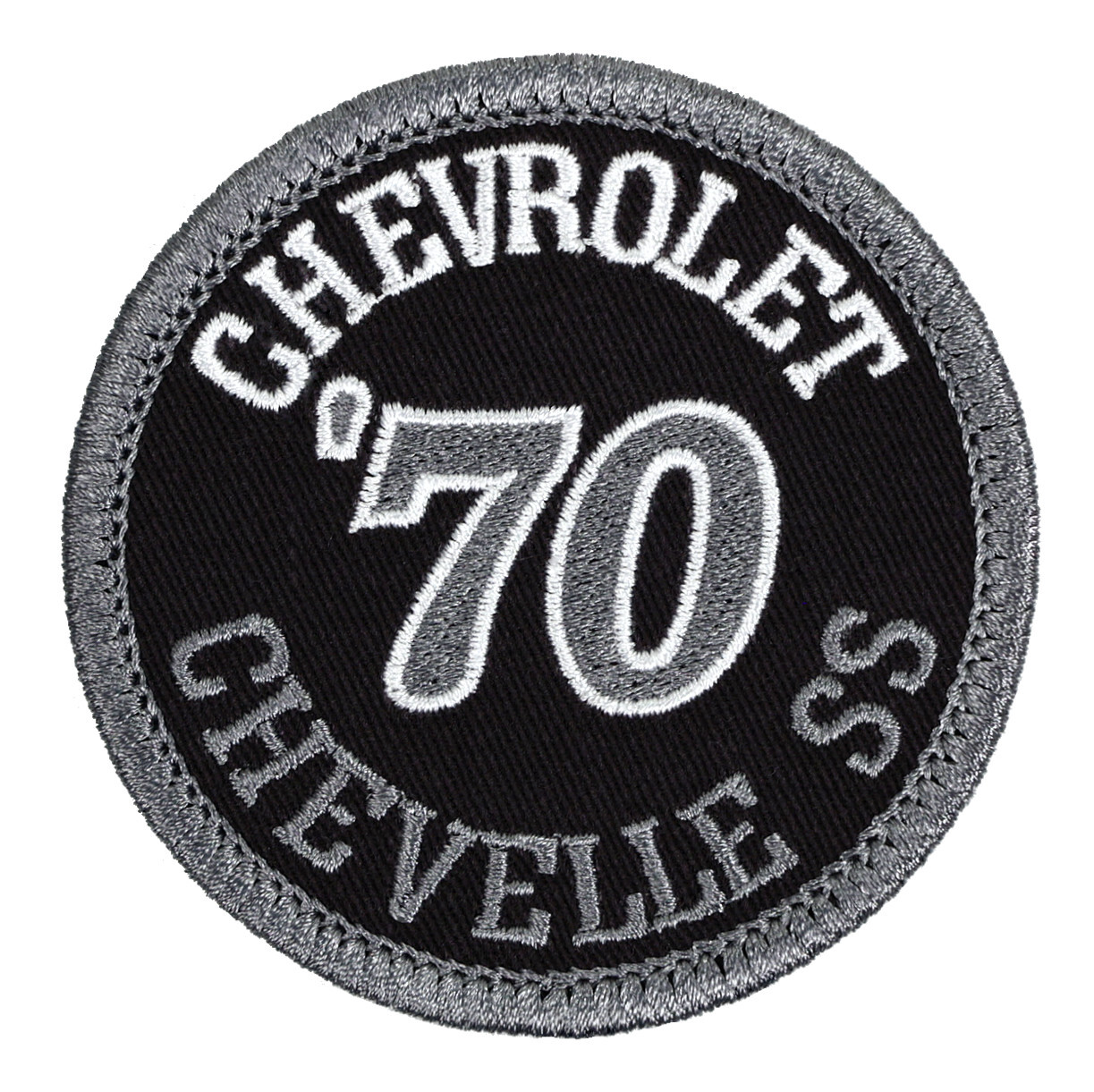 1970 Chevrolet Chevelle SS Embroidered Patch Black/Dark Gray Iron-On ...