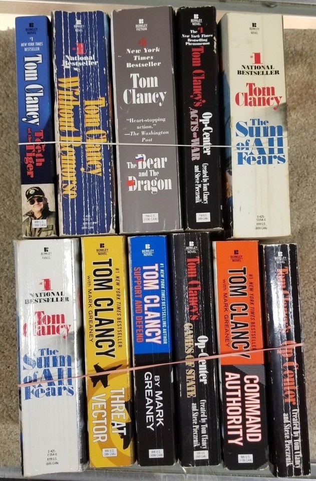 TOM CLANCY PAPERBACK BOOK LOT , LOT OF 11(FC10-1) | eBay