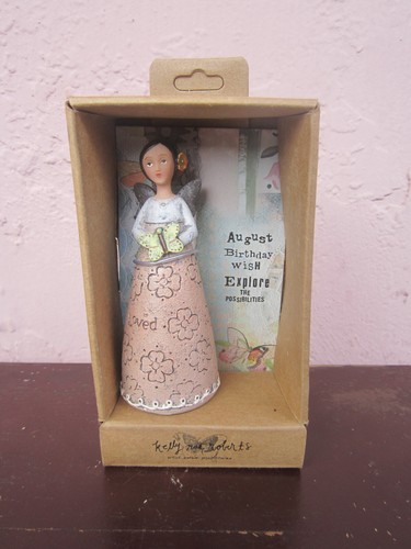 Kelly Rae Roberts Birthday Wish Angel August Peridot Rhinestone Figure ...