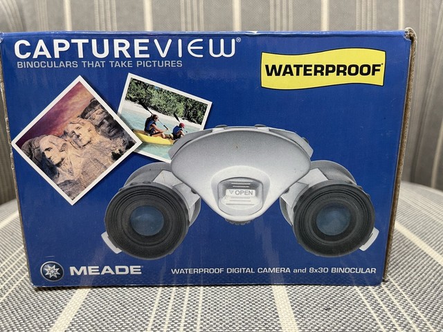 Meade CaptureView Waterproof 8x30 Binoculars With Digital Camera Built ...