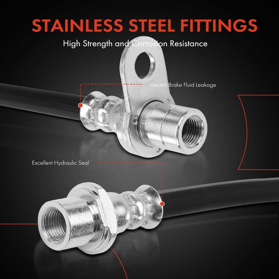 A-Premium 2Pcs Brake Hydraulic Hose Rear Inner for Toyota Prius Mirai ...