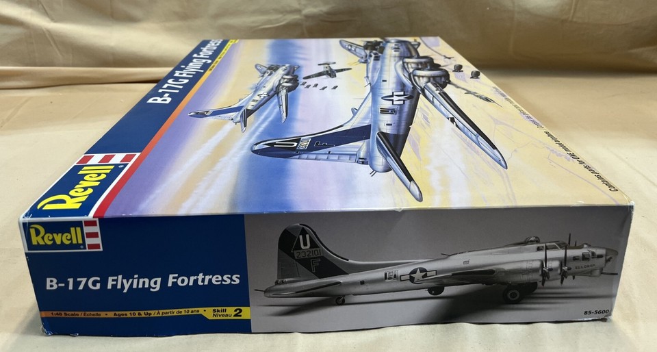 Revell 1/48 Scale Boeing B17G Flying Fortress Plastic Model Kit 85-5600 ...