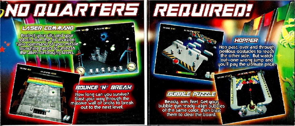 Retro Arcade Classics Pc New XP 8 Games Laser Bubble Hopper Bounce ...