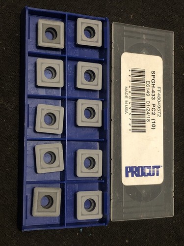 Qty. 10, PROCUT SPGH-433 PC2, Carbide Turning Milling Inserts. Chamfer ...